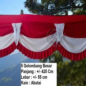 Jual Backdrop Bendera Merah putih Garuda 10 5 Gelombang Dekorasi ...