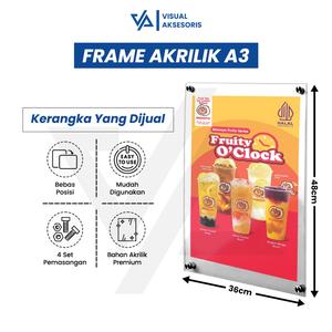 Promo Frame Dinding Akrilik A3 Transparan | Bingkai Poster Minimalis ...