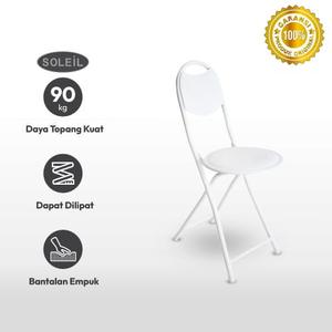 Jual Kursi Lipat/Bangku Lipat Folding Chair Minimalis_Putih ORIGINAL ...