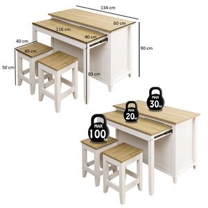 Jual Dekoruma Kanou Meja Makan Kayu Minimalis Extendable atau Meja ...