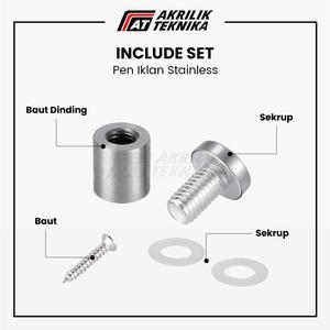 Jual PEN IKLAN 16X25 STAINLESS / BAUT AKRILIK / BAUT KACA SIGN BOARD ...