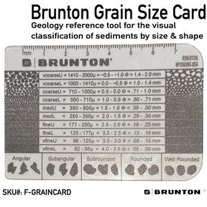 Jual Brunton Grain Size Card geology reference tool for the visual ...