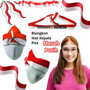 Jual Ikat Kepala Bandana Merah Putih Blangko Bando Scraf Udeng Merah ...