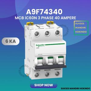Jual MCB 3p 40a 3 Phase 40 Ampere Original SNI Schneider IC60N 3Pas 40 Best - Kota Surabaya ...