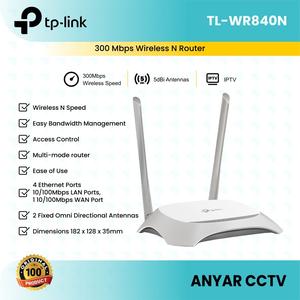 Jual TP-LINK TL-WR840N 300Mbps [Best seller] Wireless N Router - Kota ...