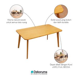 Jual Dekoruma SOKA Meja Makan Kayu untuk 6 kursi / Dining Table ...
