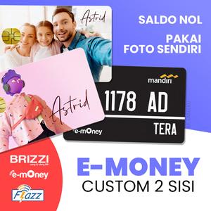 Jual Promo 2 SISI Kartu Emoney/Etoll Mandiri Custom Foto/Design Gambar ...