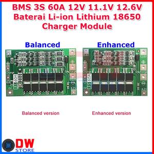 Jual BMS 3S 60A 12V 11.1V 12.6V Baterai Li-ion Lithium 18650 Charger ...