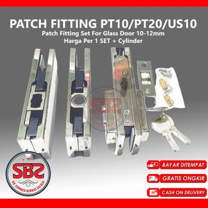 Jual SET Patch Fitting Glass Door PT10/PT20/US10 KOMPLIT SET HIGH ...
