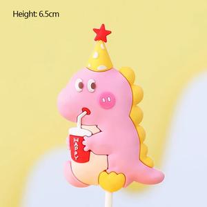 Jual Cartoon Dinosaur Cake Topper For Kids Birthday Party Decorations ...