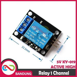 Jual MODULE RELAY 5V 1 CHANNEL 5V KY-019 ACTIVE HIGH TRIGER RELAY 1 ...