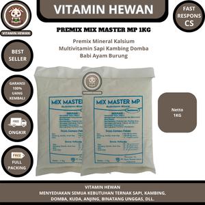Jual PREMIX MIX MASTER MP 1KG - Premix Mineral Kalsium Multivitamin Sapi Kambing Domba Babi Ayam ...