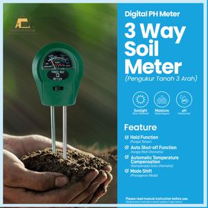 Jual PH Meter – Alat Ukur PH Kelembapan Dan Cahaya Tanah 3 In 1 Soil ...