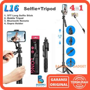 Jual Tongsis L16 Tripod L16 Tripod DSLR 360 Derajat Tongsis 1530MM Tripod Tongsis Bluetooth ...