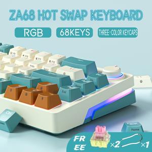 Jual ZIFRIEND TIME MACHINE 68 keys Hotswap 5 pin Mechanical Keyboard ...