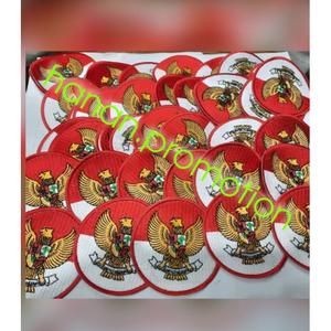 Jual BADGE LOGO GARUDA BACKGROUND MERAH PUTIH BORDIR KOMPUTER - Kota ...