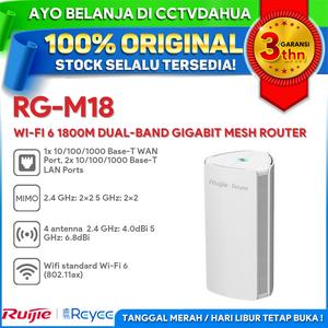 Promo RUIJIE REYEE RG-M18 WI-FI 6 1800M DUAL-BAND GIGABIT MESH ROUTER ...
