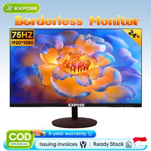 Jual Monitor PC 24/22/19 Inch Gaming Monitor 75HZ 4K Full HD Frameless ...