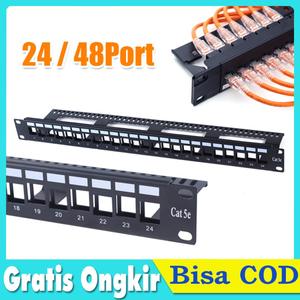 Jual PATCH PANEL BARREL 24 PORT / 48 PORT CAT 6 CAT-5E RJ45 1U 2U BEST PRODUCT - Kab. Bandung ...