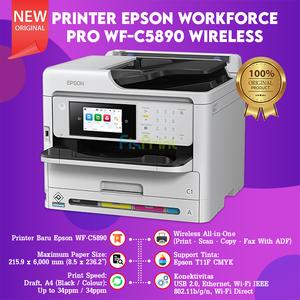 Promo CHIPLESS Printer EP Workforce Pro WF-C5390 WF-C5890 Duplex ...