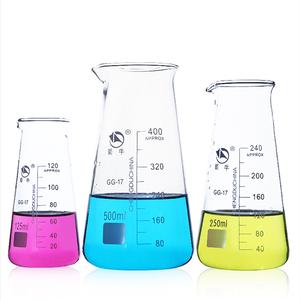 Jual 1Pcs 125ml/250ml/500ml Conical Three-corner Glass Beaker Chemistry ...