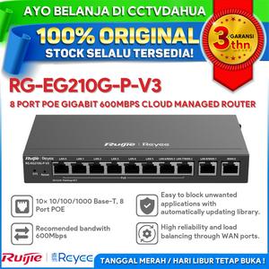 Promo RUIJIE REYEE RG-EG210G-P-V3 8 PORT POE GIGABIT 600MBPS CLOUD ...