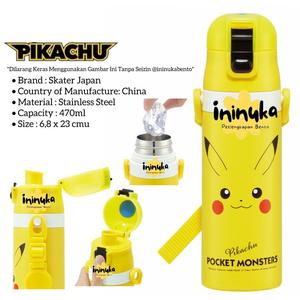 Jual [SKATER] WATER BOTTLE BOTOL MINUM ANAK PIKACHU POKEMON - 470ml Stainless - Kota Semarang ...