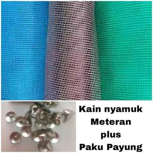 Jual Kain Nyamuk Meteran + Paku Payung /Kain Kasa Nyamuk Nilon/nylon ...