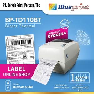 Jual Blueprint Printer Barcode Thermal Label Resi A6 TD110BT USB ...