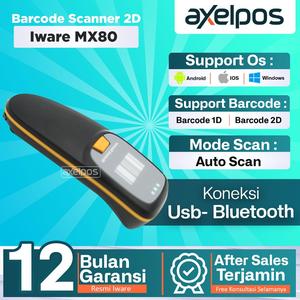Jual Barcode Scanner Portabel 2D Wireless bluetooth Iware MX80 ...
