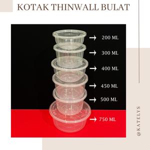 Jual Box Bulat Thinwall Plastik Dengan Tutup | Kotak Bulat Tempat Sop ...