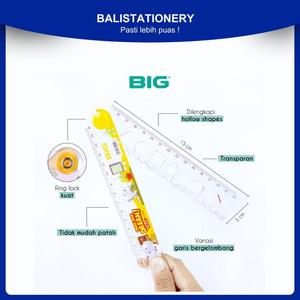 Jual BIG Penggaris Lipat/ Penggaris Transparan / Foldable Ruler / Bum-E ...
