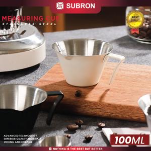 Promo SUBRON Measuring Cup Gelas Kopi Espresso Shot 100ml Stainless ...