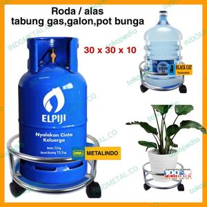 Jual alas tabung gas 12 kg roda rak tabung gas rak galon rak pot bunga ...