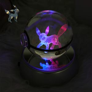 Jual Pokemon 3D Crystal Ball Pikachu Gengar Mew Mewtwo Figurines Lamp ...