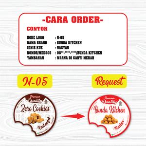 Jual Stiker Toples 250 dan 500 gram custom logo / stiker nastar ...