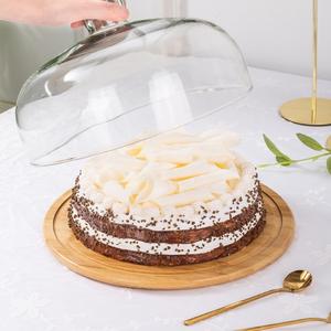 Jual Acasia Cake Wooden Stand / Tempat Kue Kayu Glass Dome Baking Plate ...