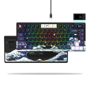 Jual Wired Mechanical Gaming Keyboard with OLED Display Full Key Hot ...