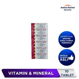 Jual FOLAVIT 400 MCG STRIP 10 TABLET / SUPLEMEN ASAM FOLAT / KIMIA ...