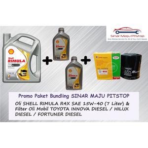 Jual Paket Bundling Oli Mesin Mobil Diesel SHELL RIMULA R4X 15W-40 - 7 ...