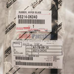 Jual Karet Wiper Ori KIRI/KANAN Toyota 85214-0K040 Fortuner, Hilux n ...