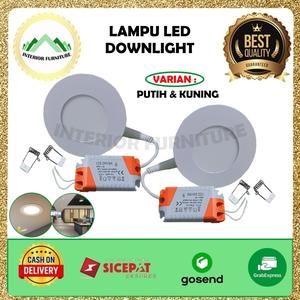 Promo Lampu Downlight LED Panel 3W Tipis Bulat Kuning & Putih - Putih ...