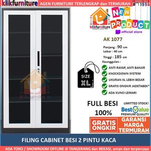 Jual Lemari Arsip Lebih Besar Lemari Arsip Besi 2 Pintu Ayun Kaca ...