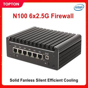 Jual Intel N100 6x i226-V 2.5G Firewall Router Fanless Mini PC Solid ...