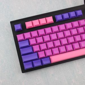 Jual Blank Purple Pink Color Mixing PBT Keycaps For Mechanical Import ...
