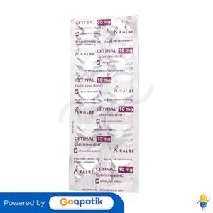Jual CETINAL 10 MG STRIP 10 TABLET - Jakarta Timur - Apotek Kayu Manis ...