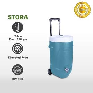 Jual Cooler Box Kotak Pendingin Dorong Beroda (20L) - Biru ORIGINAL ...