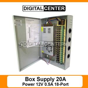 Jual TERBAIK POWER SUPPLY CCTV CENTRAL BOX 20A 12V / PANEL BOX 12V/20A ...