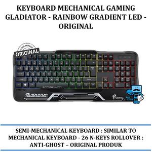 Jual Keyboard Mechanical Gaming Gladiator - Rainbow Gradient Led ...