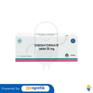 Jual DIMENHYDRINATE ERLIMPEX 50 MG BOX 100 TABLET - Kota Semarang ...